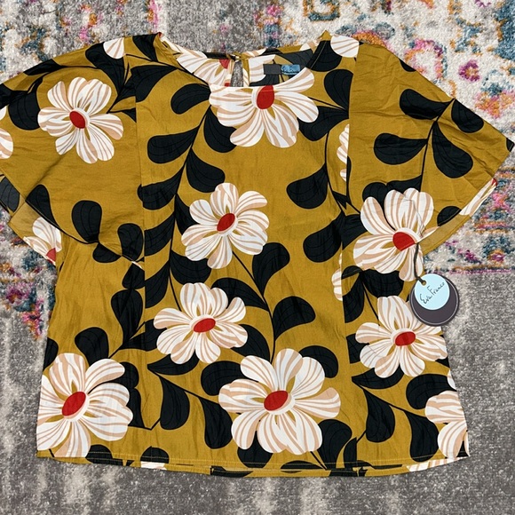 Eva Franco | Tops | Nwt Anthropologie Eva Franco Ikebana Floral Blouse ...